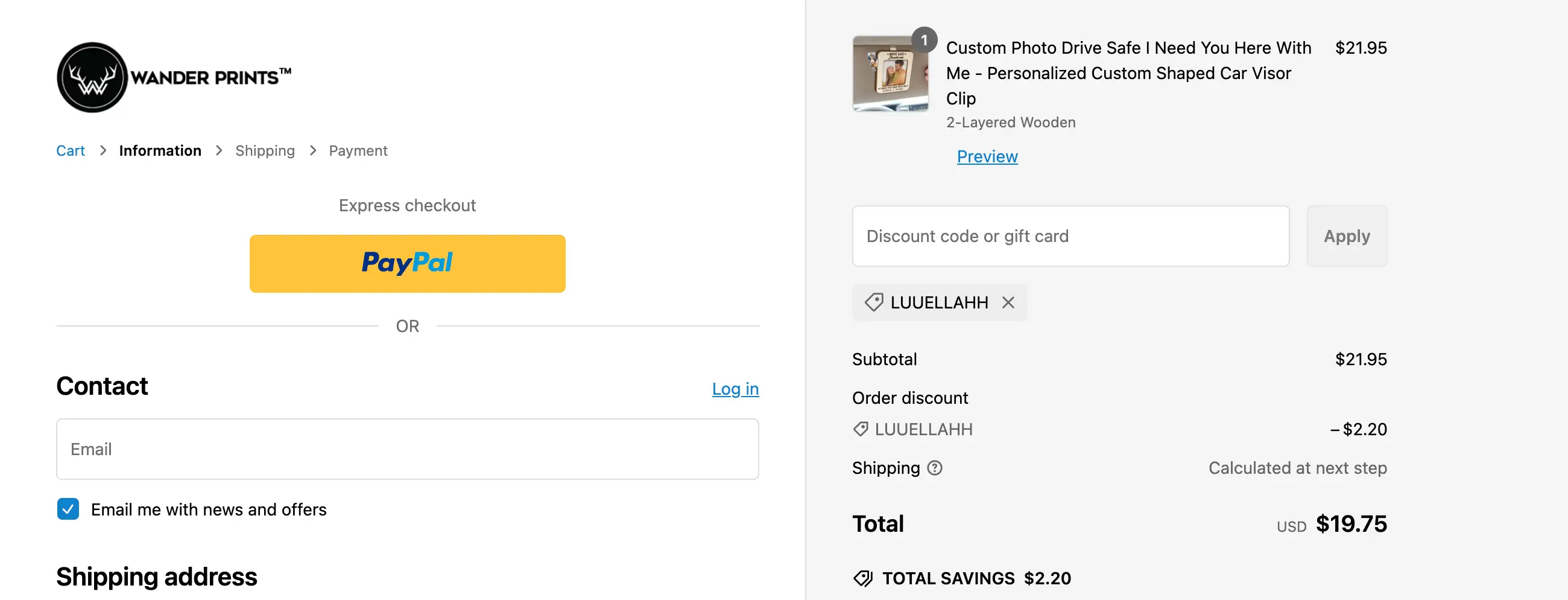 25% OFF Wander Prints Coupon Codes - April 2025 Promo Codes