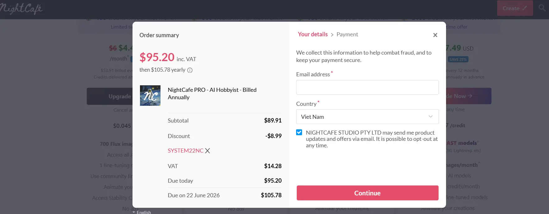 75% OFF NightCafe Studio Coupon Codes - June 2025 Promo Codes