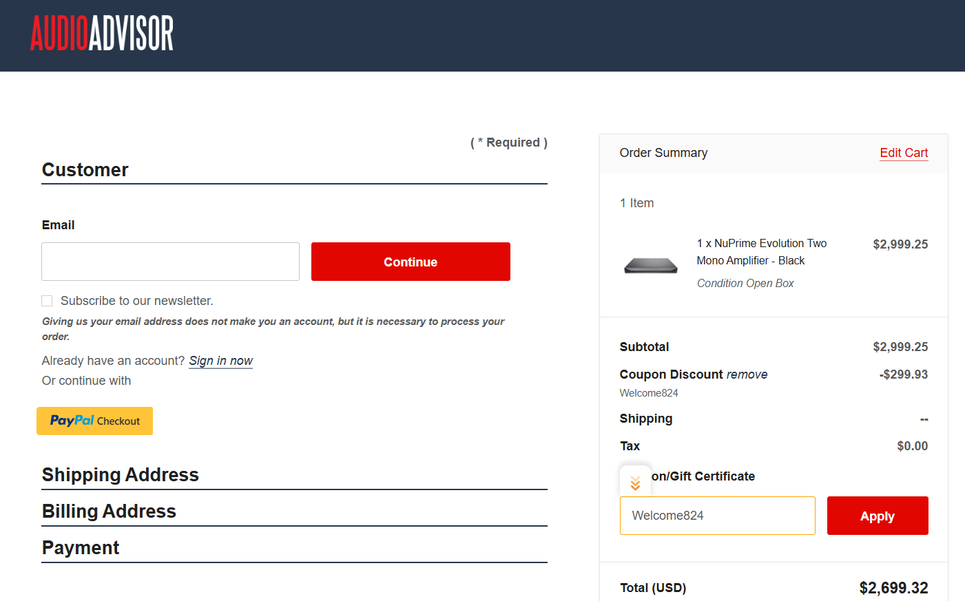 70% OFF Audio Advisor Coupon Codes - June 2025 Promo Codes