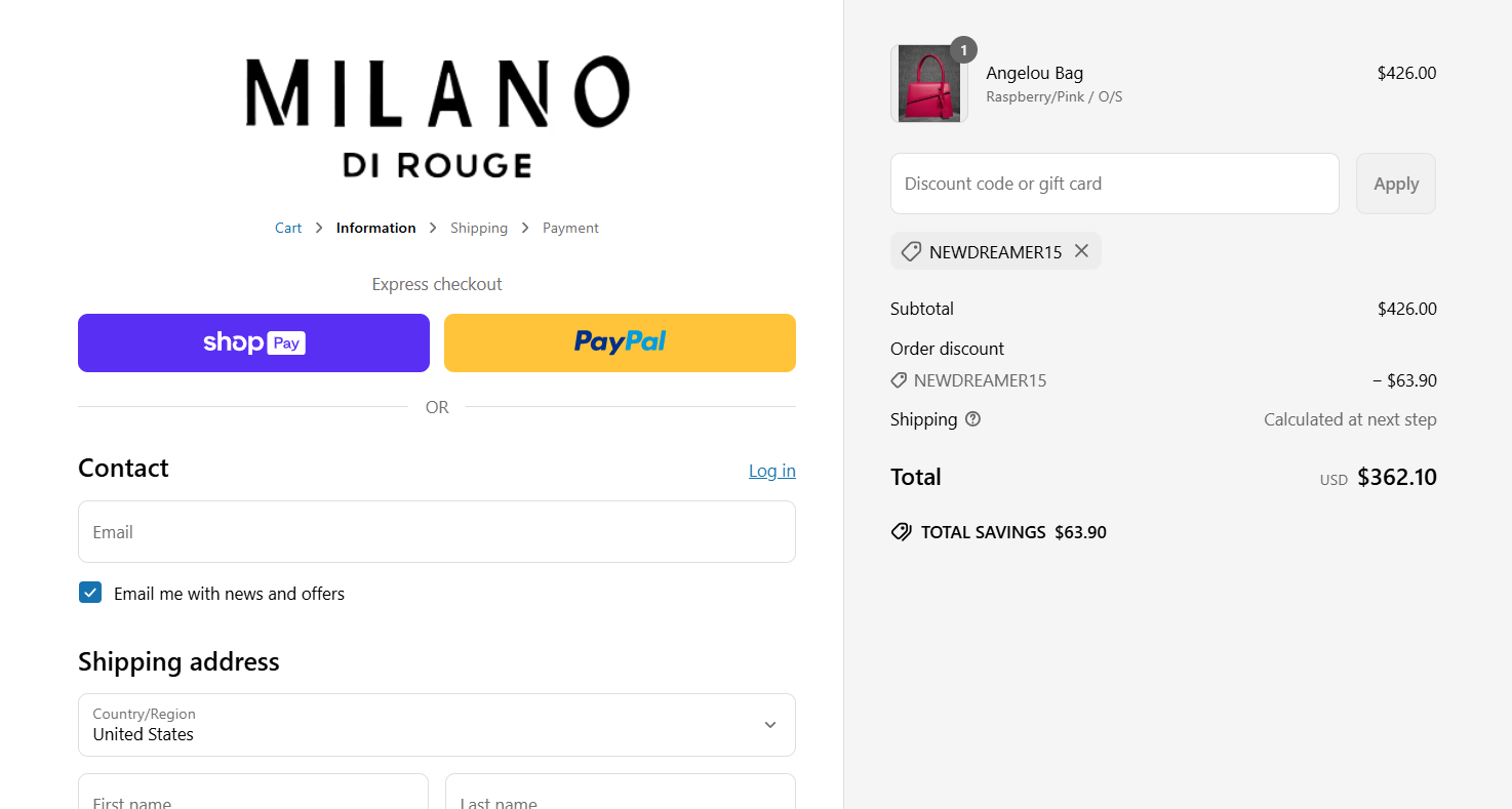 50% OFF Milano Di Rouge Coupon Codes - March 2025 Promo Codes