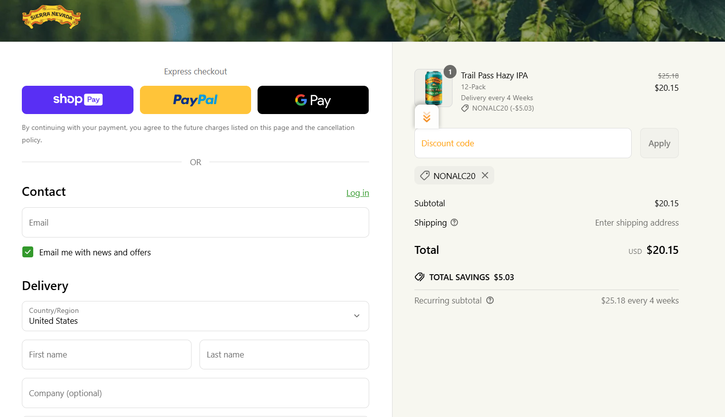 75% OFF Sierra Nevada Coupon Codes - April 2025 Promo Codes